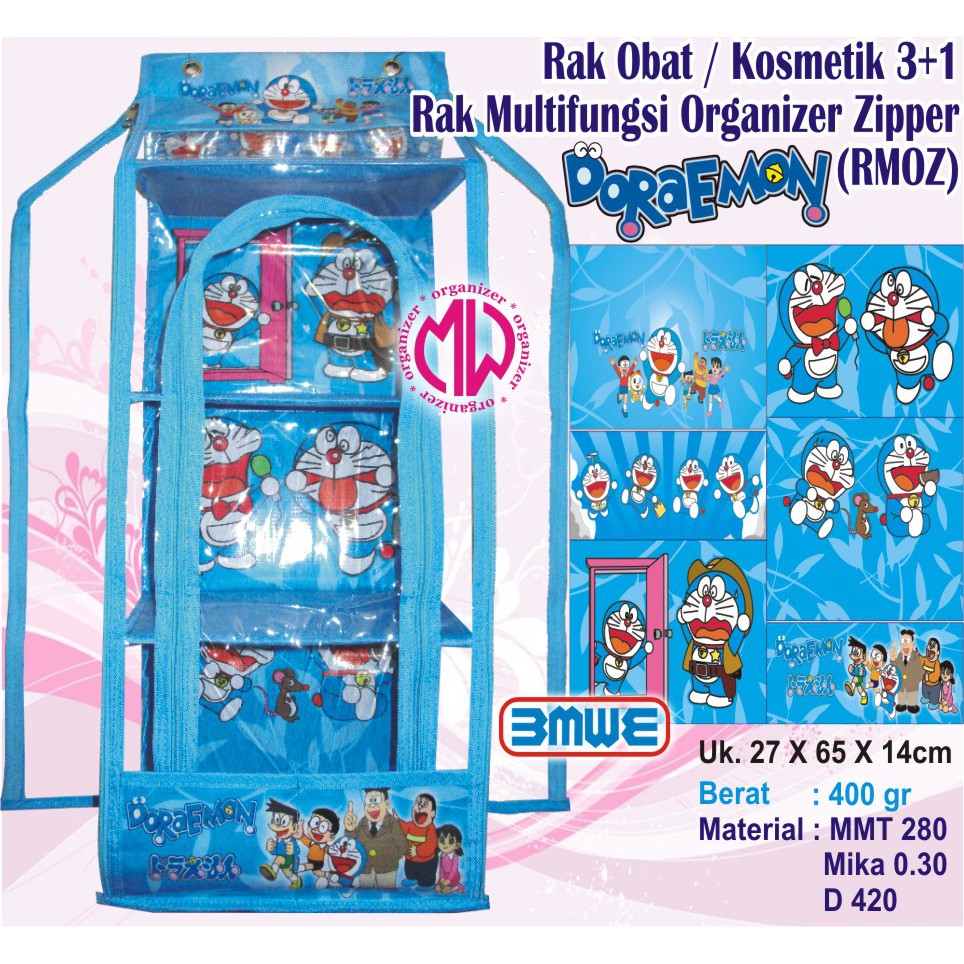 Jual DORAEMON Rak Obat P3K RMOZ 3+1 rak multifungsi Hanging Kosmetik ...