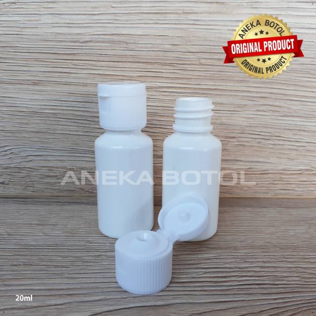 Jual BOTOL TUBULAR 20 ML DOVE TUTUP FLIPTOP PUTIH / BOTOL KOSONG MURAH ...