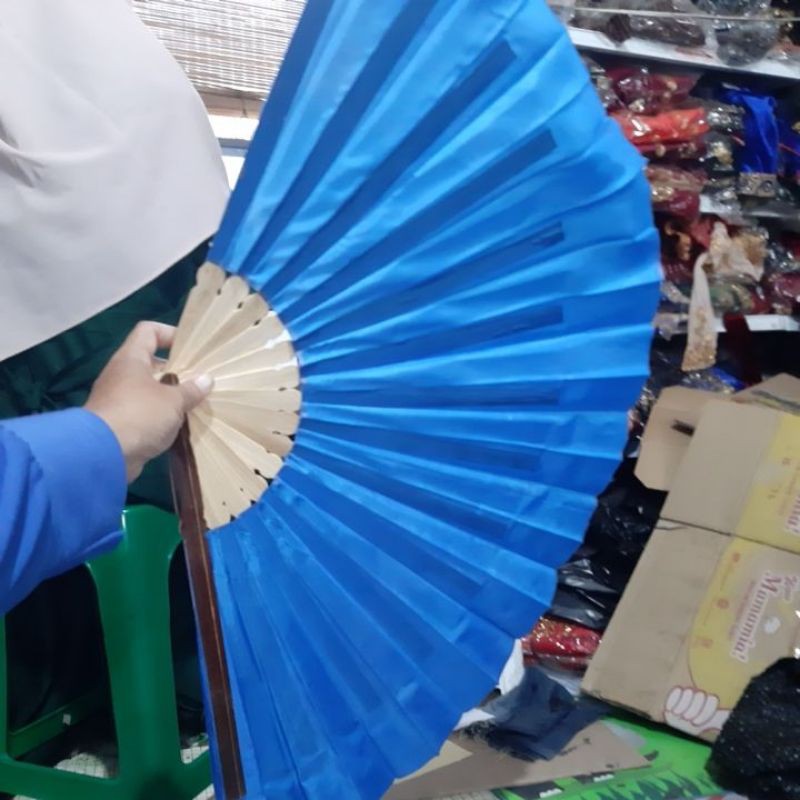 Jual kipas bambu kain warna jumbo 40cm | Shopee Indonesia