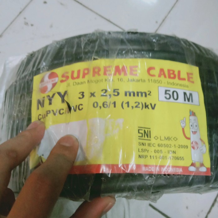Jual KABEL NYY 3X2,5MM SUPREME 50M/KABEL NYY SUPREME 3X2.5MM 50M ...