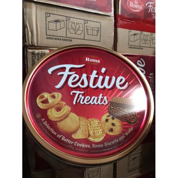 Jual Roma Festive Treats 765gr Biskuit kue Kaleng | Shopee Indonesia