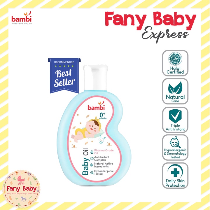 Jual BAMBI BABY OIL WITH LICORICE, CHAMOMILE, & PRO VITAMIN B5 100ML ...