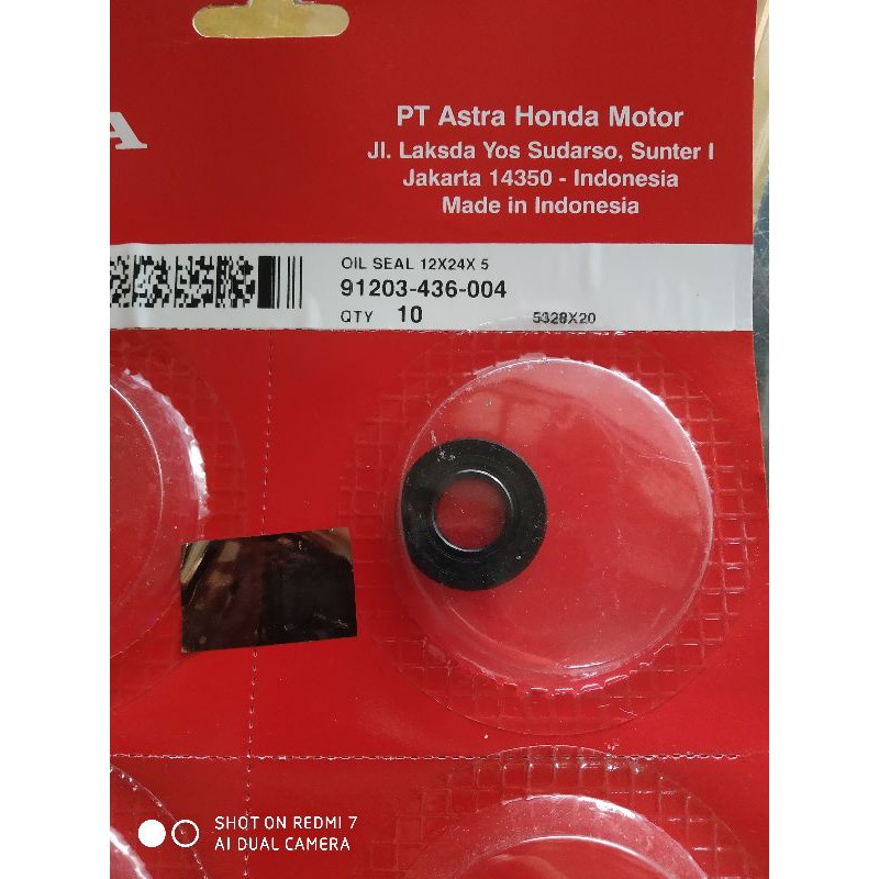 Jual 91203-436-004 Oil Seal 12 x 24 x 5 Sil Seal As Waterpump Pompa Radiator Honda Vario 110 125 ...