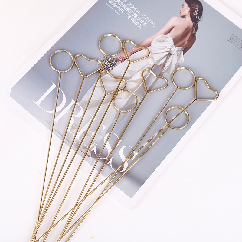 Jual [5pcs] Metal Clip Card Florist / Stik Kartu Ucapan / Stik Besi ...