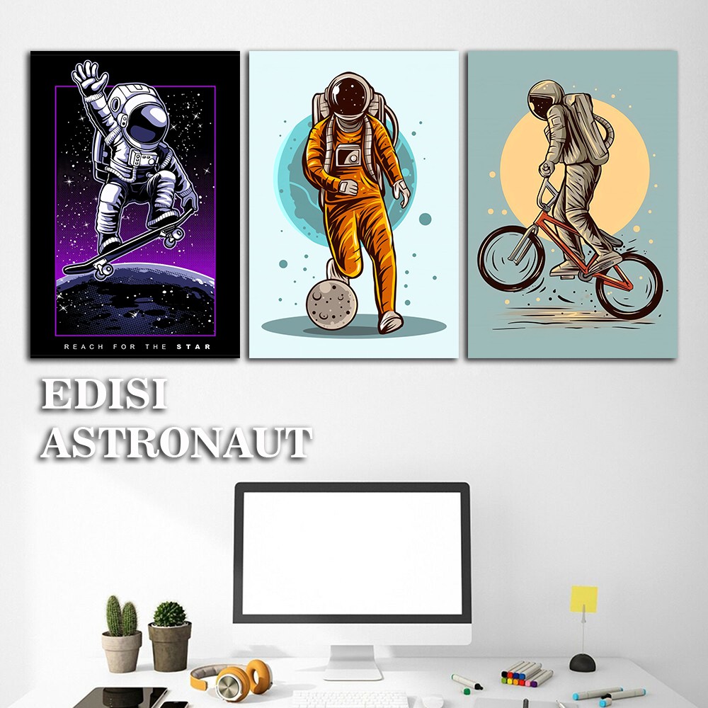 Jual Poster Hiasan Dinding Astronaut /Retro/Keren/POSTER MILENIAL ...