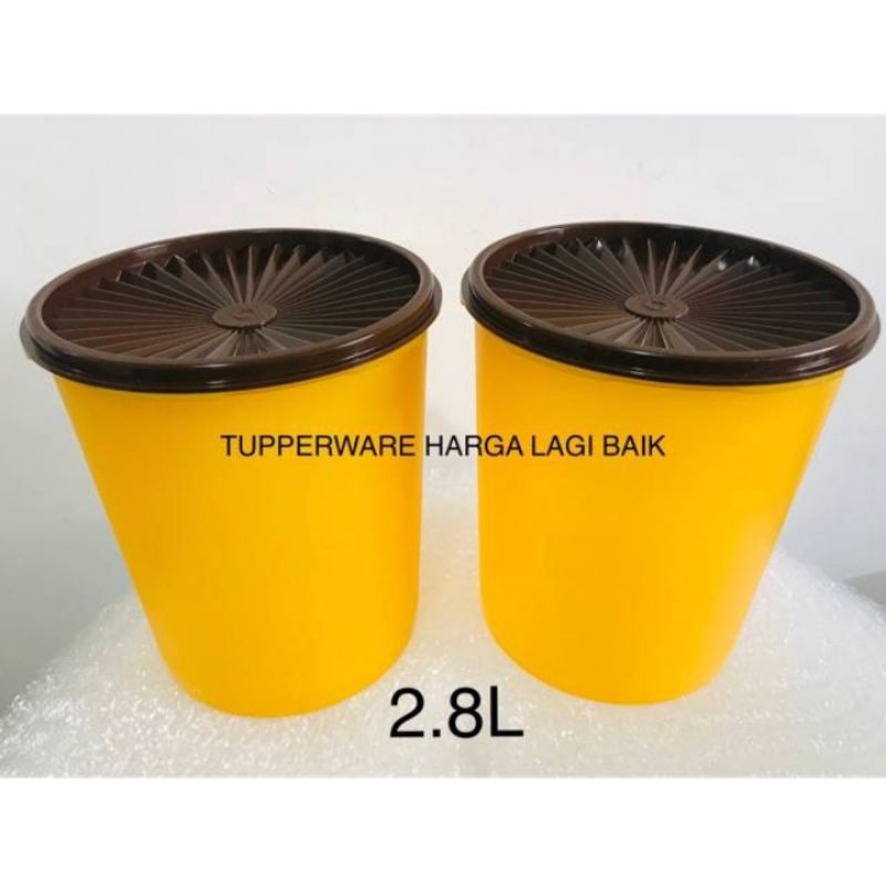 Jual medium deco canister tupperware ukuran 2,8 liter / toples ...