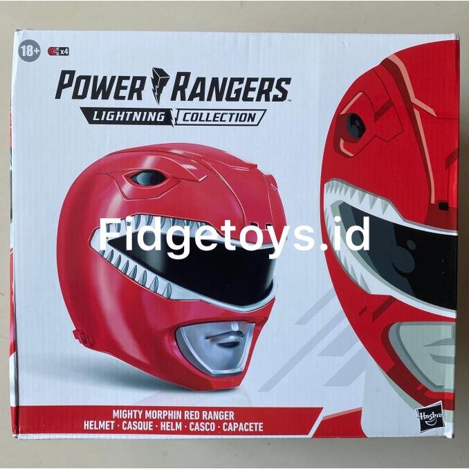 Jual Hasbro Power Ranger Lightning Mighty Morphin Red Ranger Helmet ...