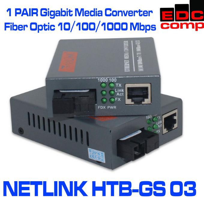 Jual NETLINK HTB-GS03 GIGABIT MEDIA CONVERTER FIBER OPTIC 10/100/1000 MBPS | Shopee Indonesia