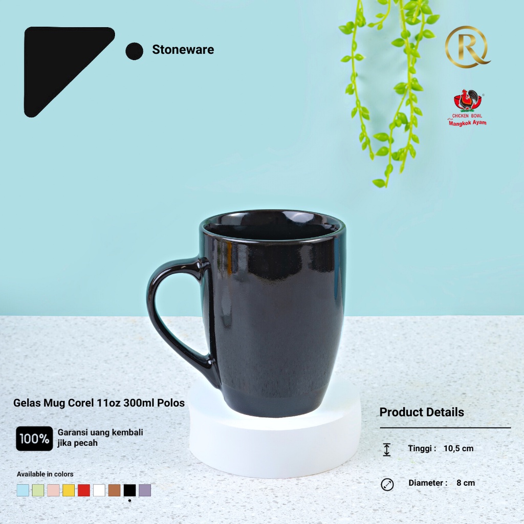 Jual Gelas Mug Corel Stoneware Keramik 11oz 300ml Polos | Shopee Indonesia