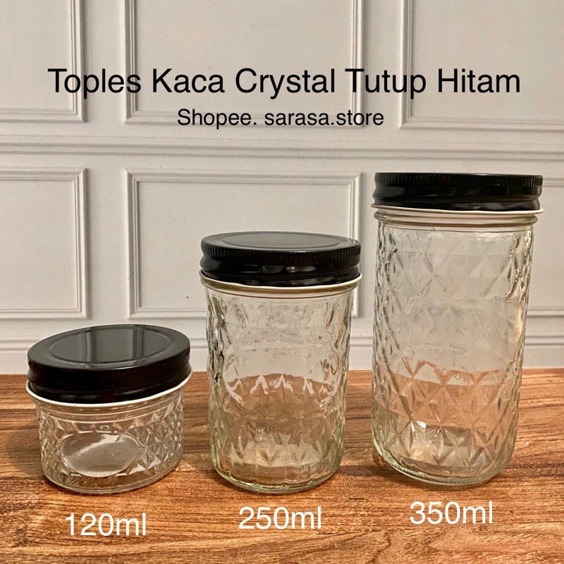 Jual GROSIR Toples Kaca Crystal Glass 120 250 350 450 ml Kemasan ...