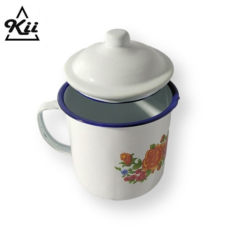 Jual Mug Kaleng Motif Kembang 10cm - Mug Gelas Enamel 500ml | Shopee ...