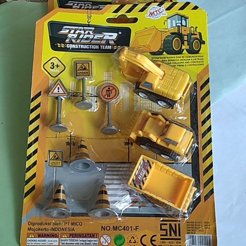 Jual Mobil mobilan set konstruksi rambu mobil buldoser set proyek dump ...