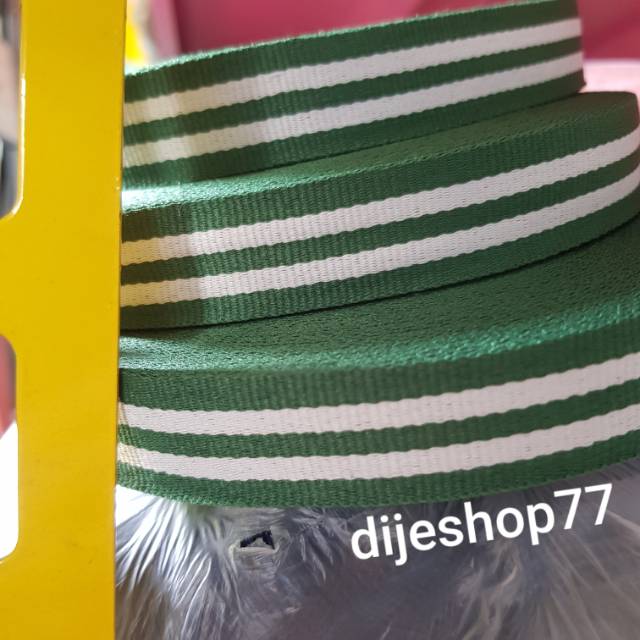 Jual Pita list 2cm / celana lis baju pita motif tali medali salur hijau ...