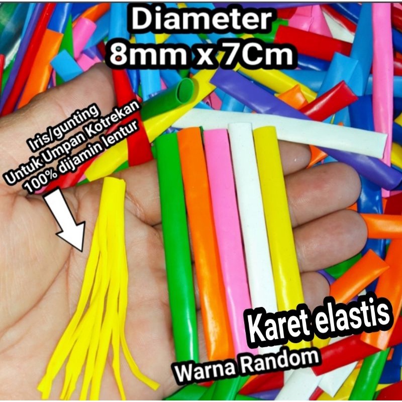 Jual 5/10 PCS X 5CM KARET Elastis Untuk Bahan Rangkaian Assist hook 2mm ...