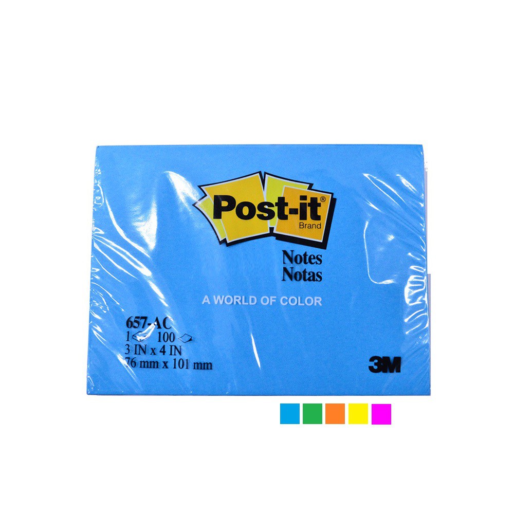 Jual 3M Post It Sticky Notes 657-AC Color | Shopee Indonesia