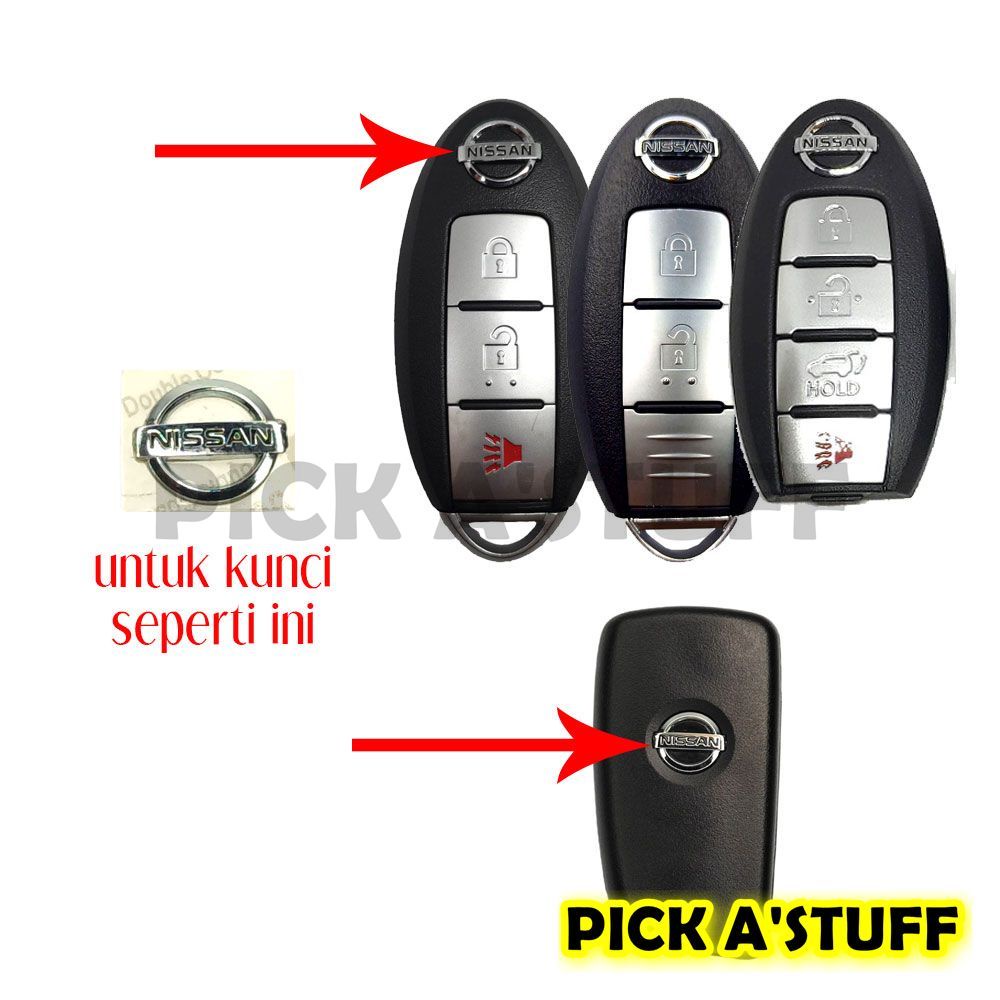 Jual Emblem Kunci Sticker Logo Kunci Lipat Smartkey Nissan Original ...