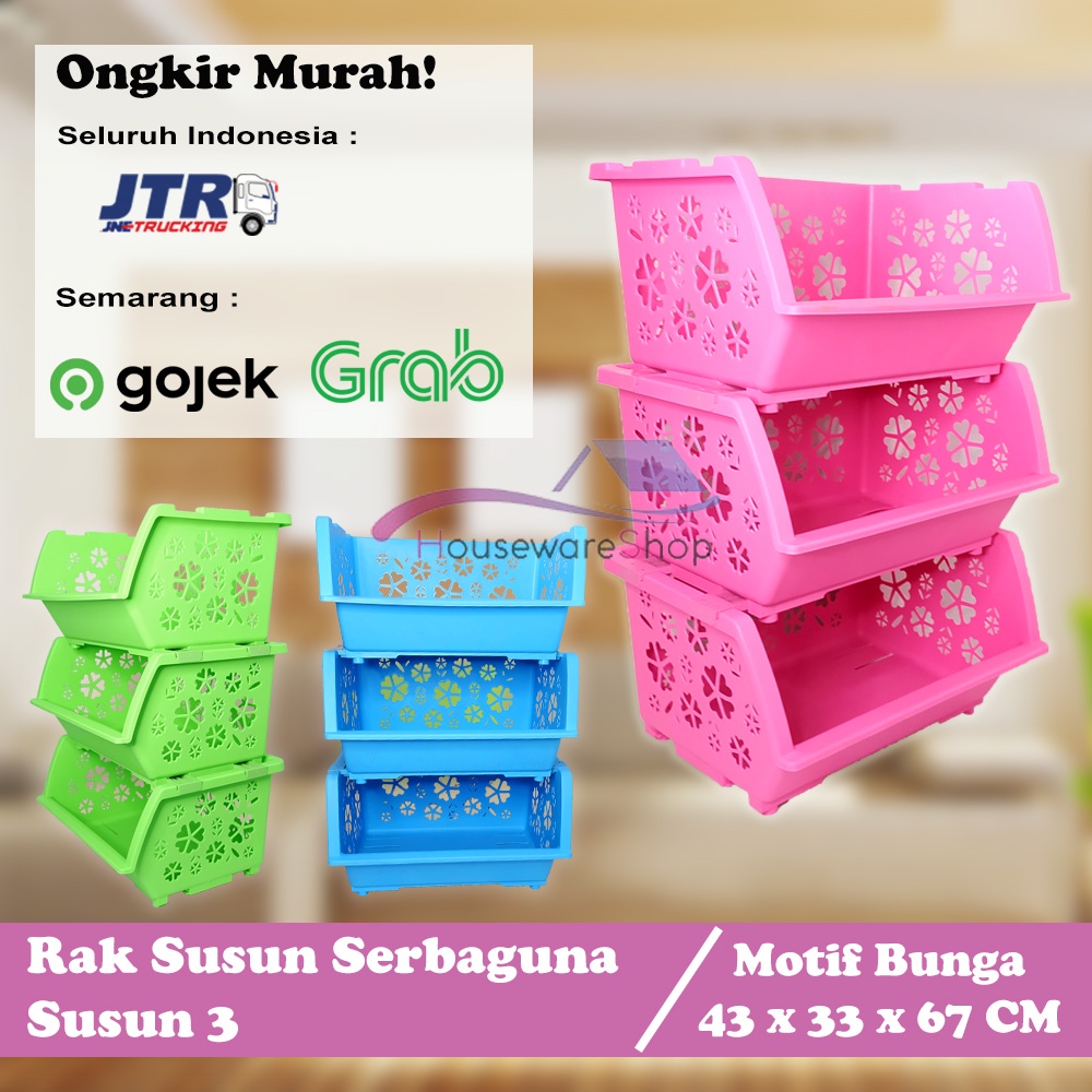 Jual Rak Susun Serbaguna Flora Susun 3 | Shopee Indonesia