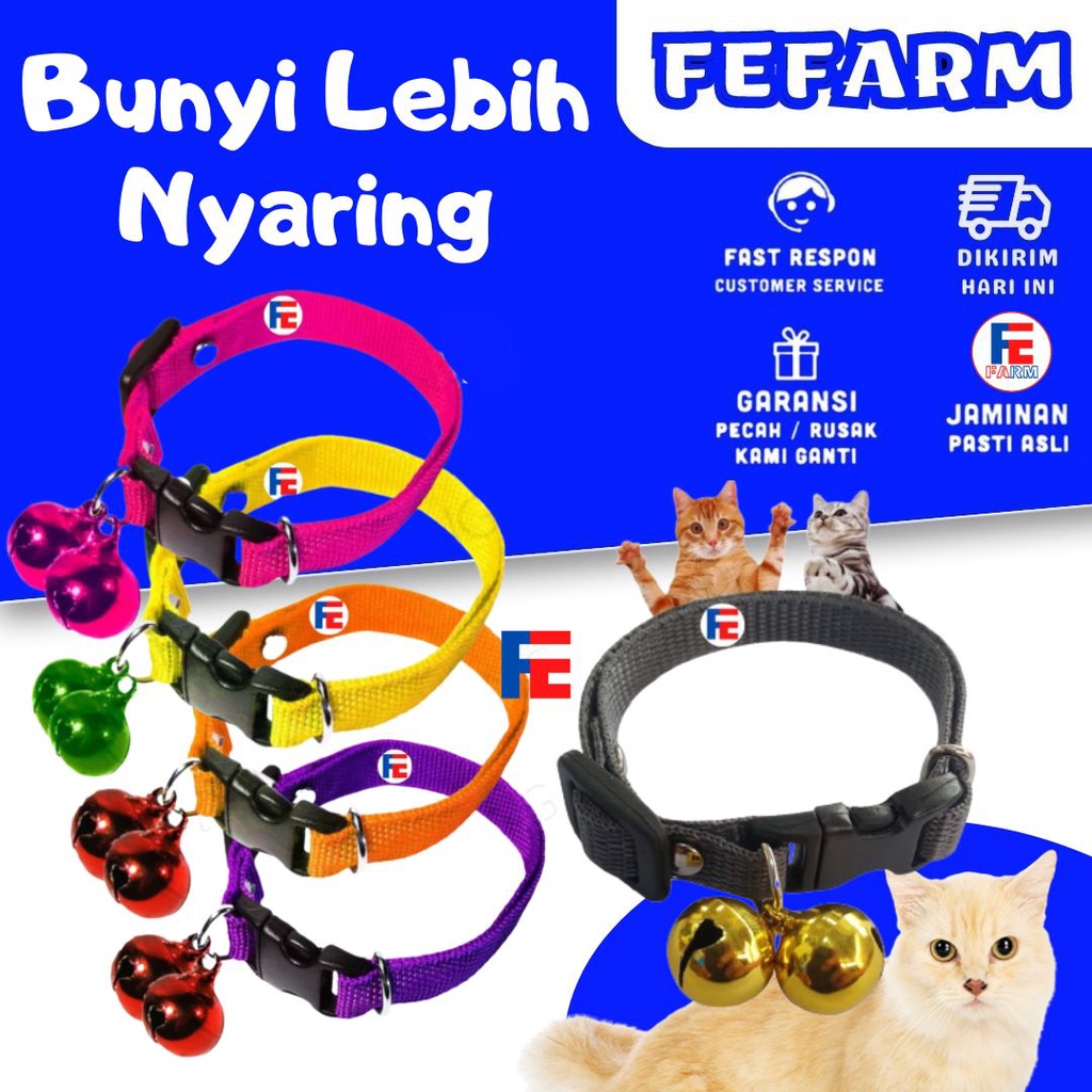 Jual Kalung Kucing Polos Cats Lonceng 2 14mm Bahan Tebal Dan Lembut ...