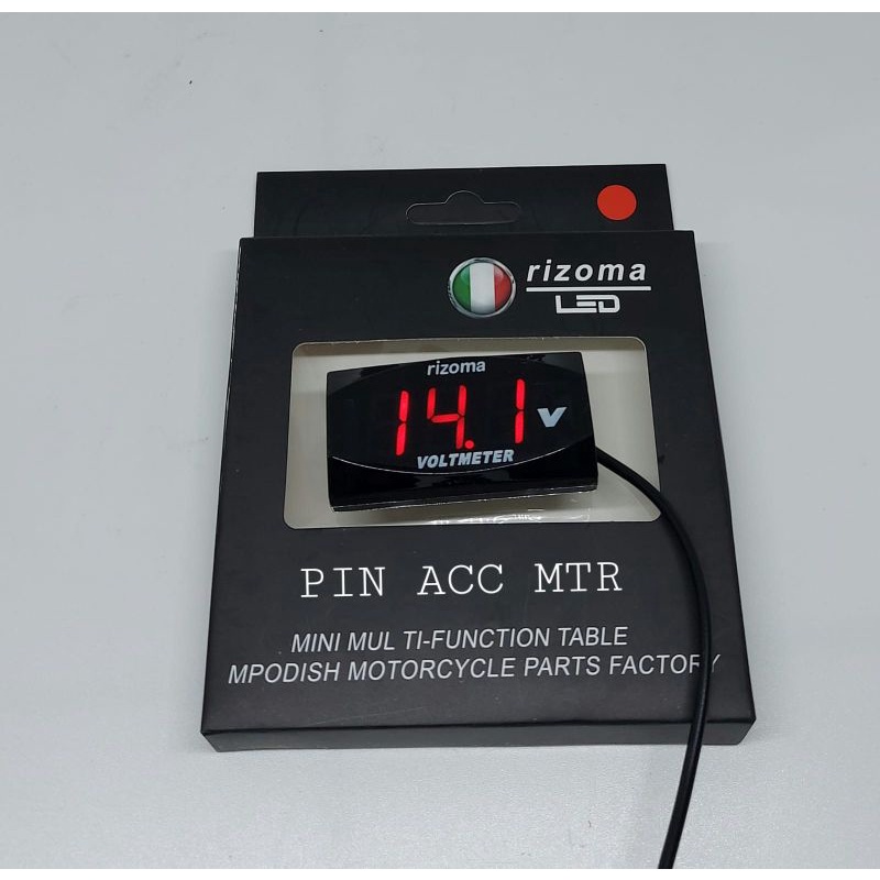 Jual Voltmeter Volt Meter ACCU Aki Mini 12V produk original rizoma Universal Semua Motor ...