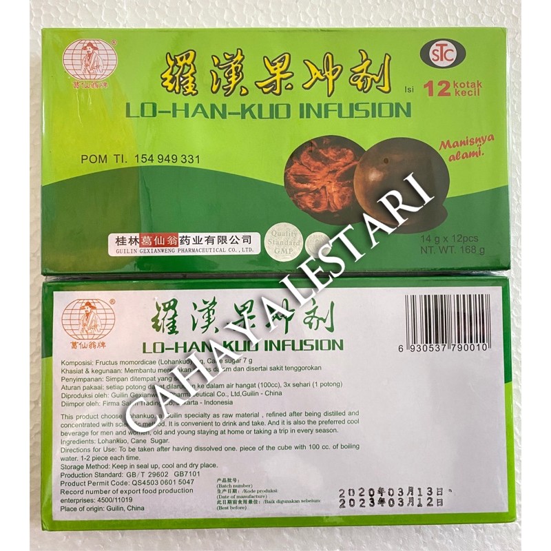 Jual Lo Han Kuo Infusion / Lohankuo Infusion - Panas Dalam, Tenggorokan ...