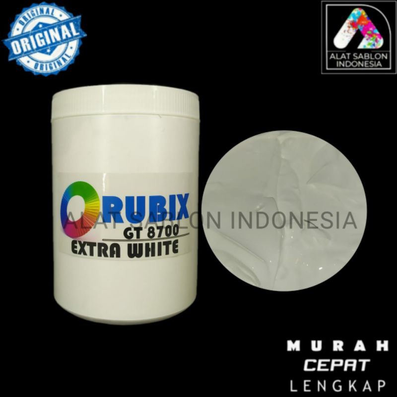 Jual CAT SABLON RUBBER BASIS AIR EXTRA WHITE 1KG | Shopee Indonesia