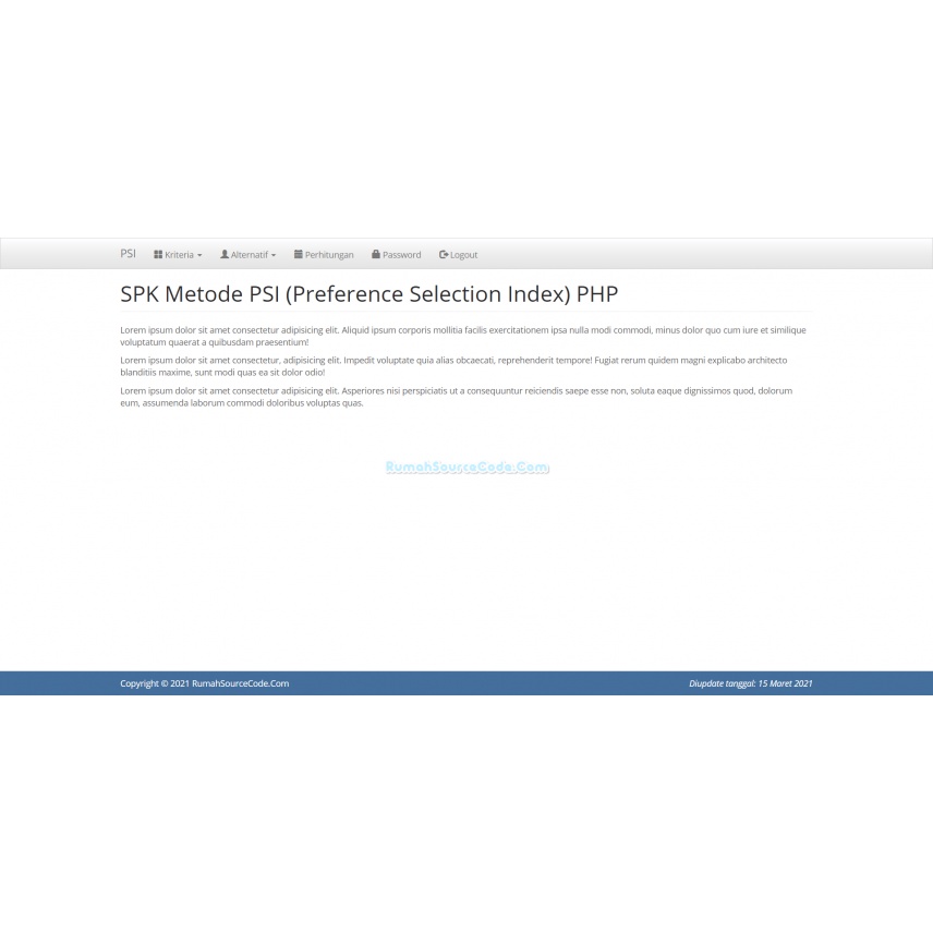 Jual Source Code SPK Metode PSI PHP | Shopee Indonesia