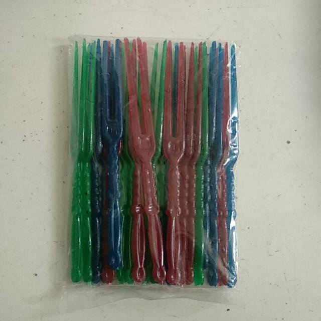 Jual GARPU KUE GARPU PUDING CAKE GARPU PLASTIK WARNA WARNI GARPU BUAH ...