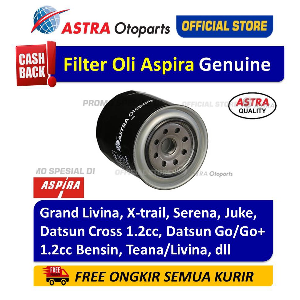 Jual Filter Oli/ Oil Filter Aspira GRAND LIVINA, X-TRAIL, SERENA, TEANA ...