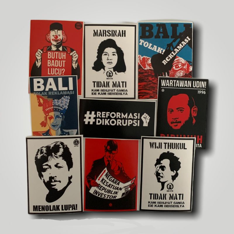 Jual Sticker Pack Reformasi Dikorupsi, Munir, Marsinah, Wiji Thukul ...