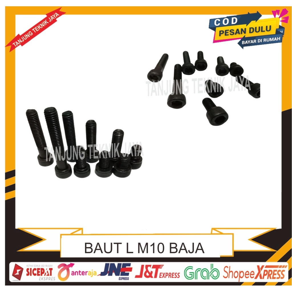 Jual BAUT L M10 BAJA/HITAM DRAT KASAR KUNCI L8 | Shopee Indonesia