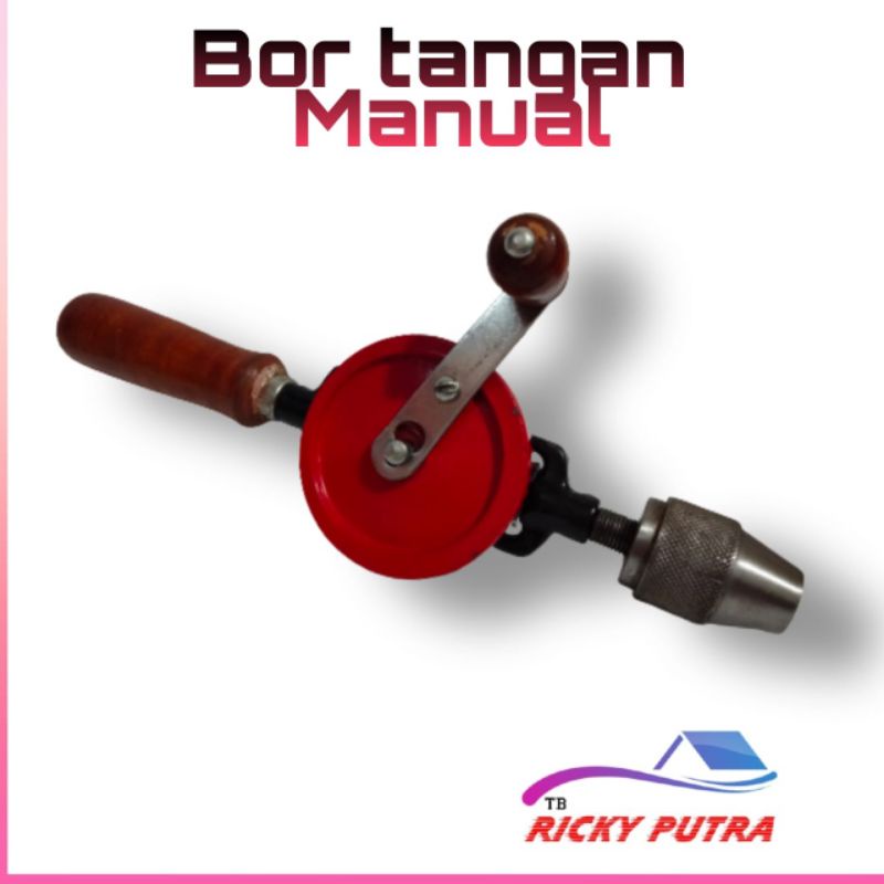 Jual Bor Tangan Manual 2 silinder Hand drill 3/8" gagang kayu COD ...