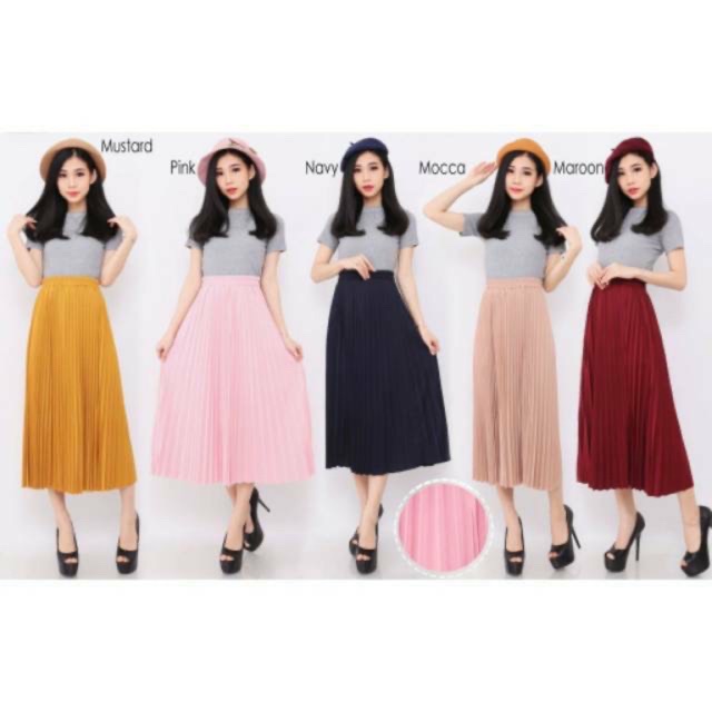 Jual Rok Prisket Bahan Premiun Hyget Super Pakaian Wanita 7/8 | Shopee ...