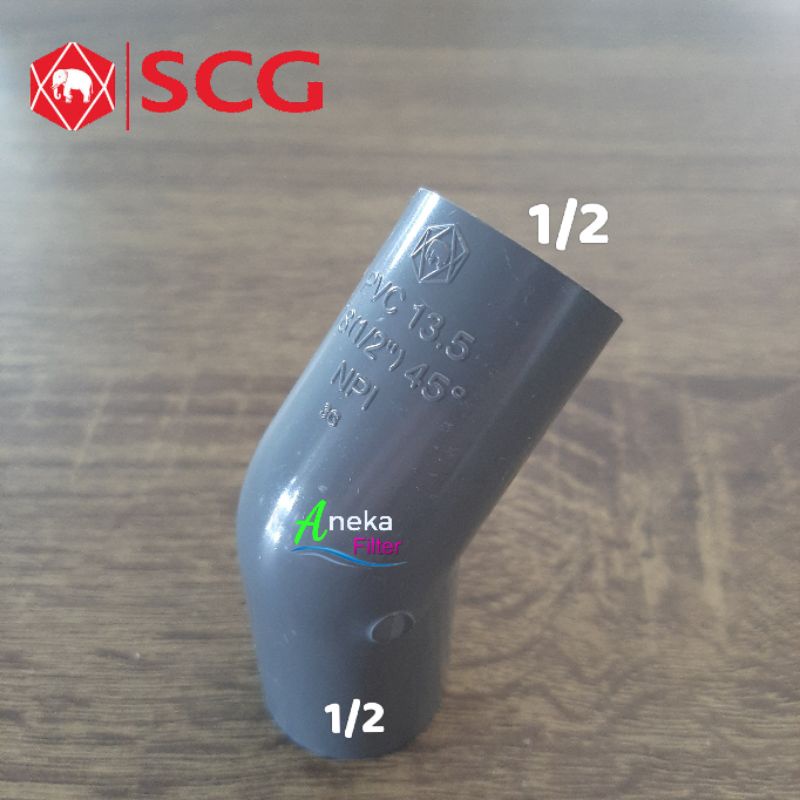 Jual knee 45 derajat elbow aw keni scg sambungan pipa pvc | Shopee Indonesia