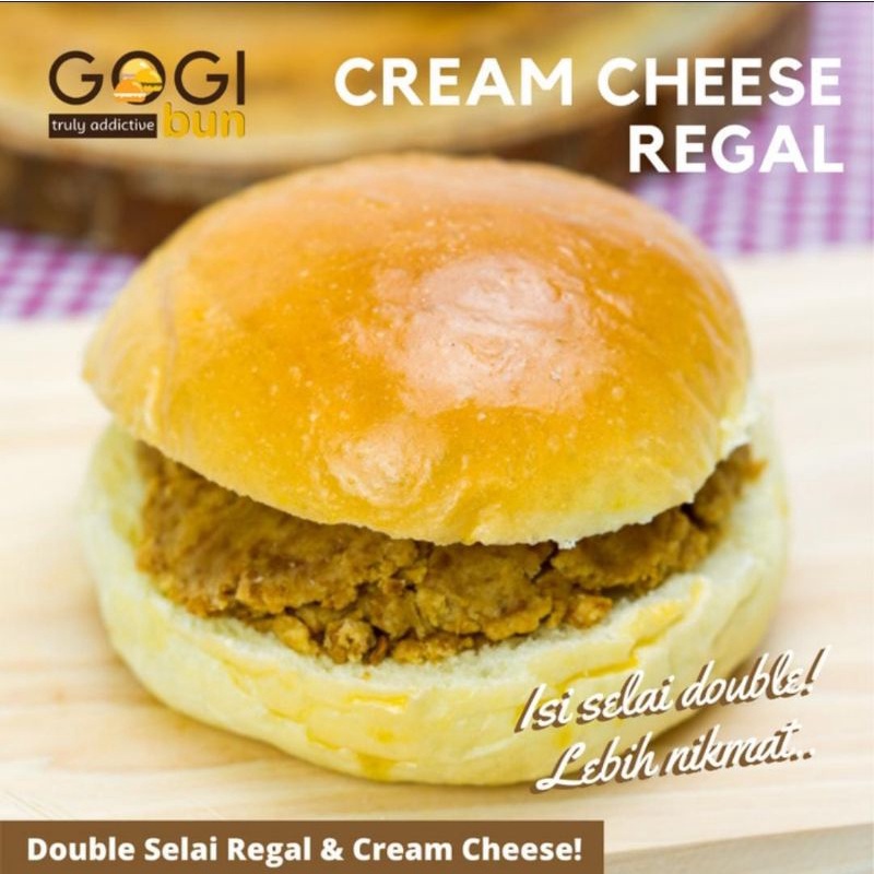 Jual Roti PANGGANG CREAM CHEESE REGAL Burger Bun Premium Keju Krim ...