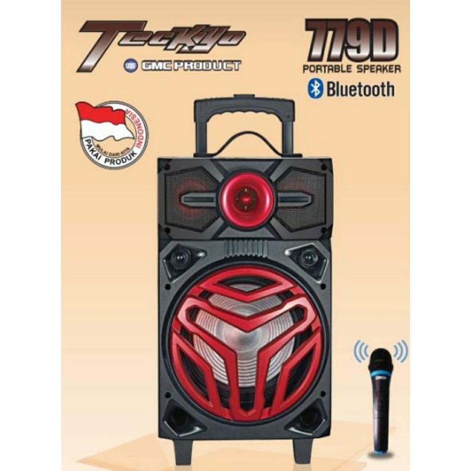 Jual SPEAKER TECKYO 779D | 1 MIC WIRELESS | Shopee Indonesia