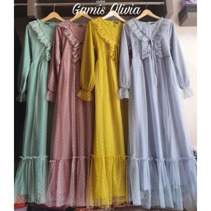 Jual Olivia by Queen || Gamis Tile ( Ld 110 Full Tile & Puring ...