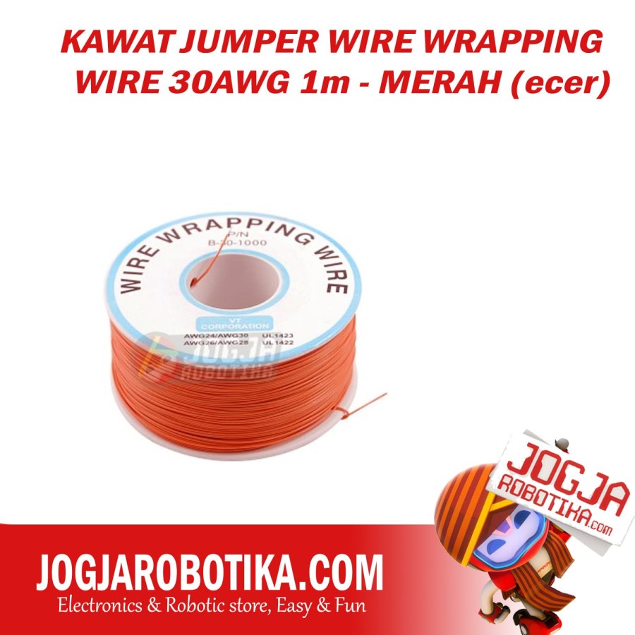 Jual Kawat Jumper Wire Wrapping Wire Kabel PCB Breadboard 30AWG 1 Meter ...