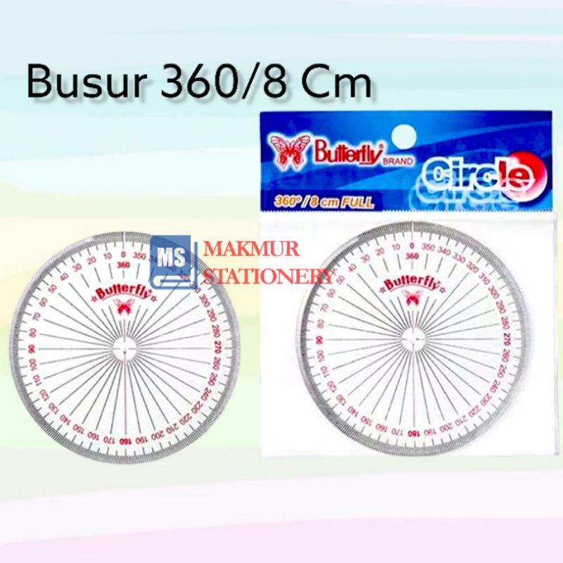 Jual Busur Derajat Butterfly 360/8 cm | Shopee Indonesia