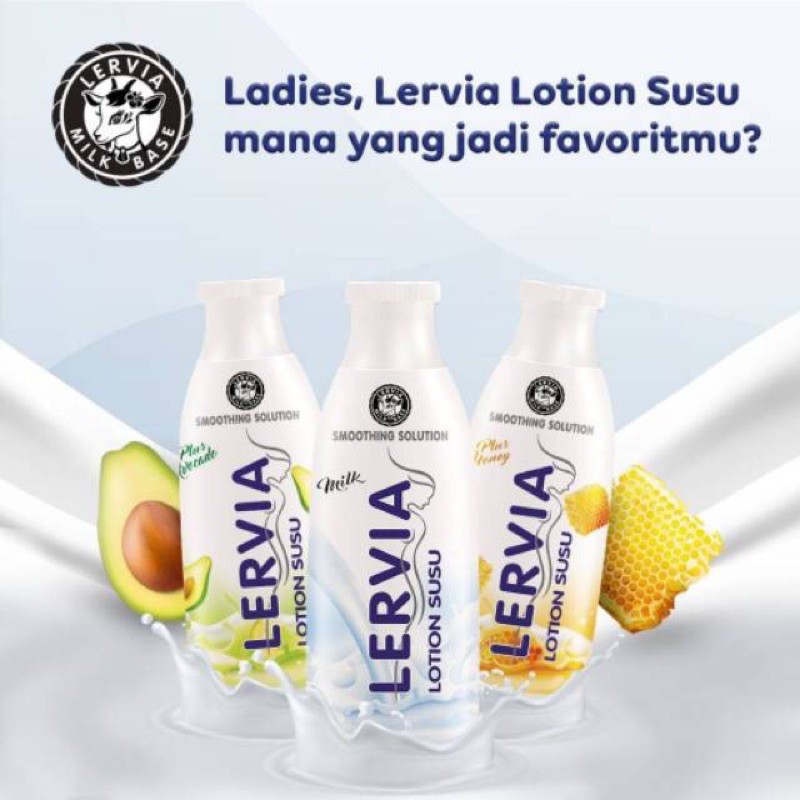 Jual LERVIA Hand Body Lotion Susu Plus Honey / Avocado / Milk 200mL ...
