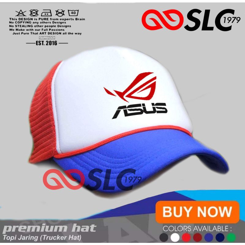 Jual TOPI JARING TRUCKER HAT CAP PREMIUM ASUS ROG CUSTOM NAMA LOGO ...
