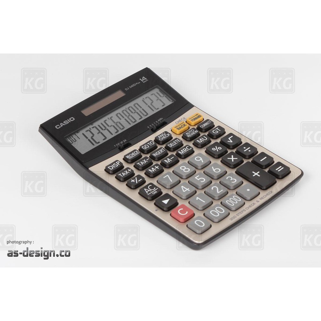 Jual KALKULATOR CASIO DJ 240D PLUS ORIGINAL - 14 DIGIT - TAX CALCULATION - 2 POWER - EXTRA LARGE ...