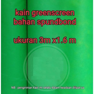 Jual KAIN GREENSCREEN BAHAN SPUNBOND 3X1.6M (EDITTING VIDEO / PHOTO ...