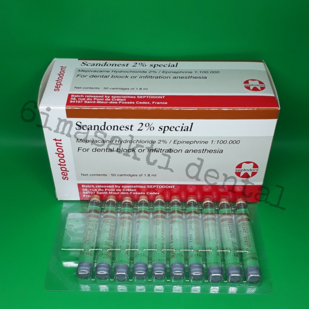 Jual DENTAL SCANDONEST 2% SEPTODONT 2026-5 | Shopee Indonesia
