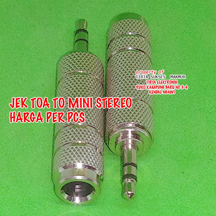 Jual JEK SAMBUNG JACK MINI MONO STEREO TO KE MIC TOA KECIL BESAR ...