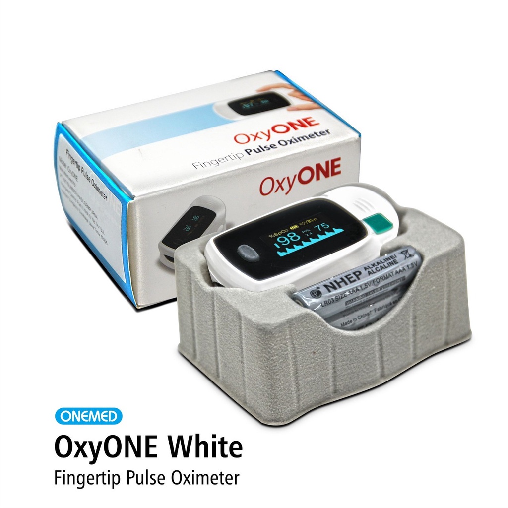 Jual OXY ONE WHITE ONEMED Fingertip Pulse Oxymeter Oxy One Oximeter ...