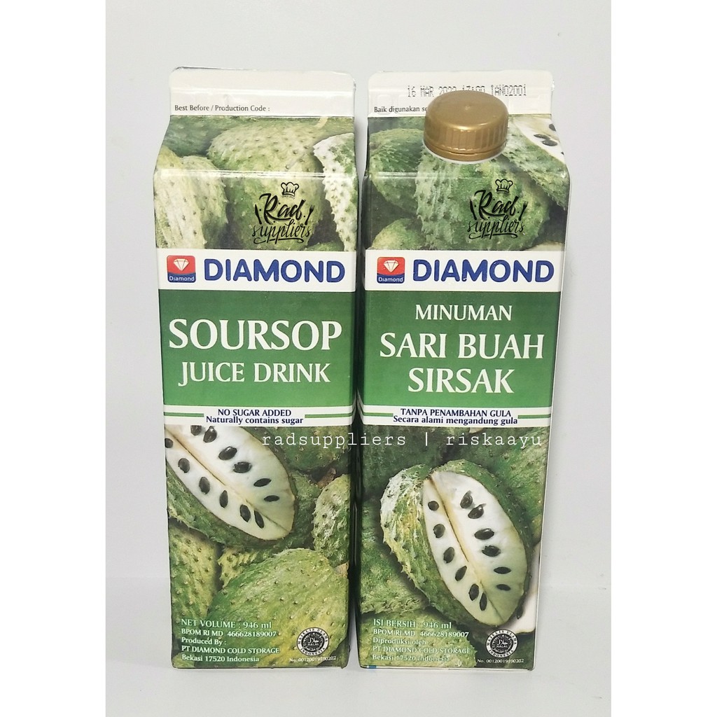 Jual Diamond Juice UnSweet 946ml kemasan Karton, Penyimpanan wajib ...