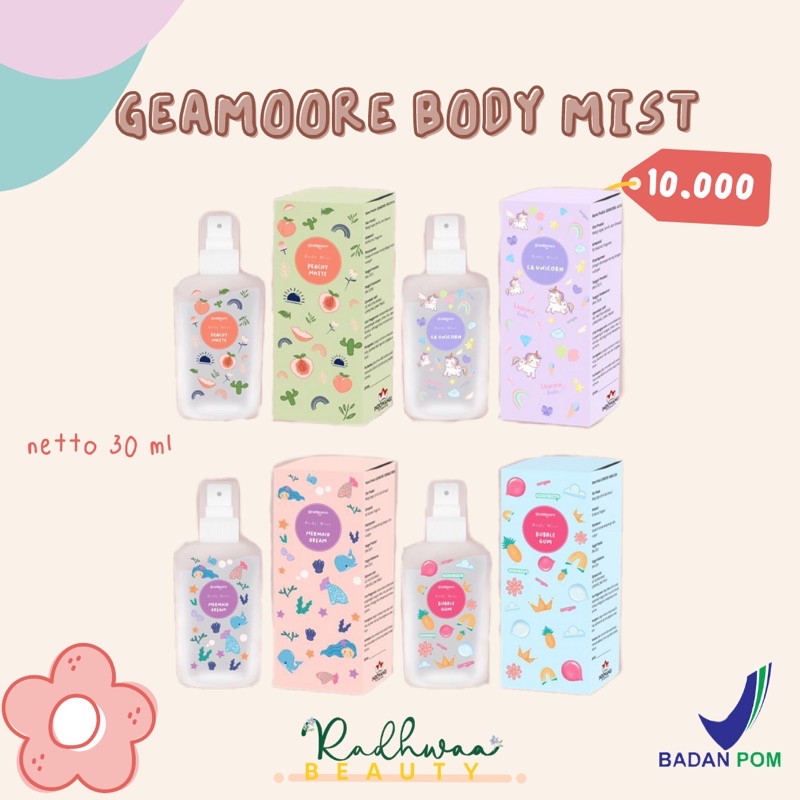 Jual GEAMOORE BODY MIST 30 ML | Shopee Indonesia