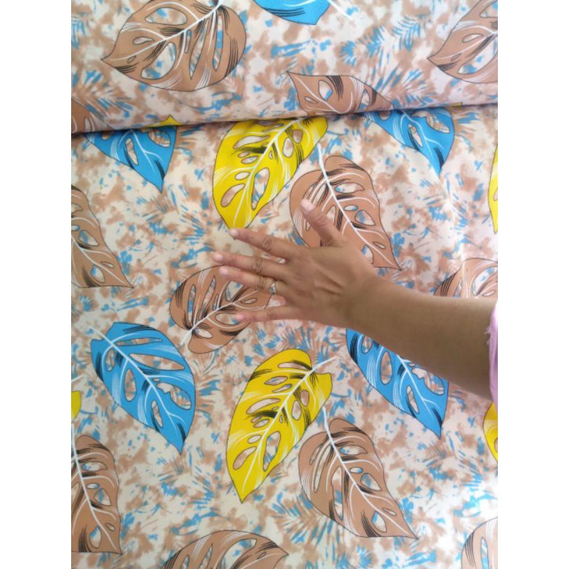 Jual katun rayon viscouse motif janda bolong fuul color | Shopee Indonesia