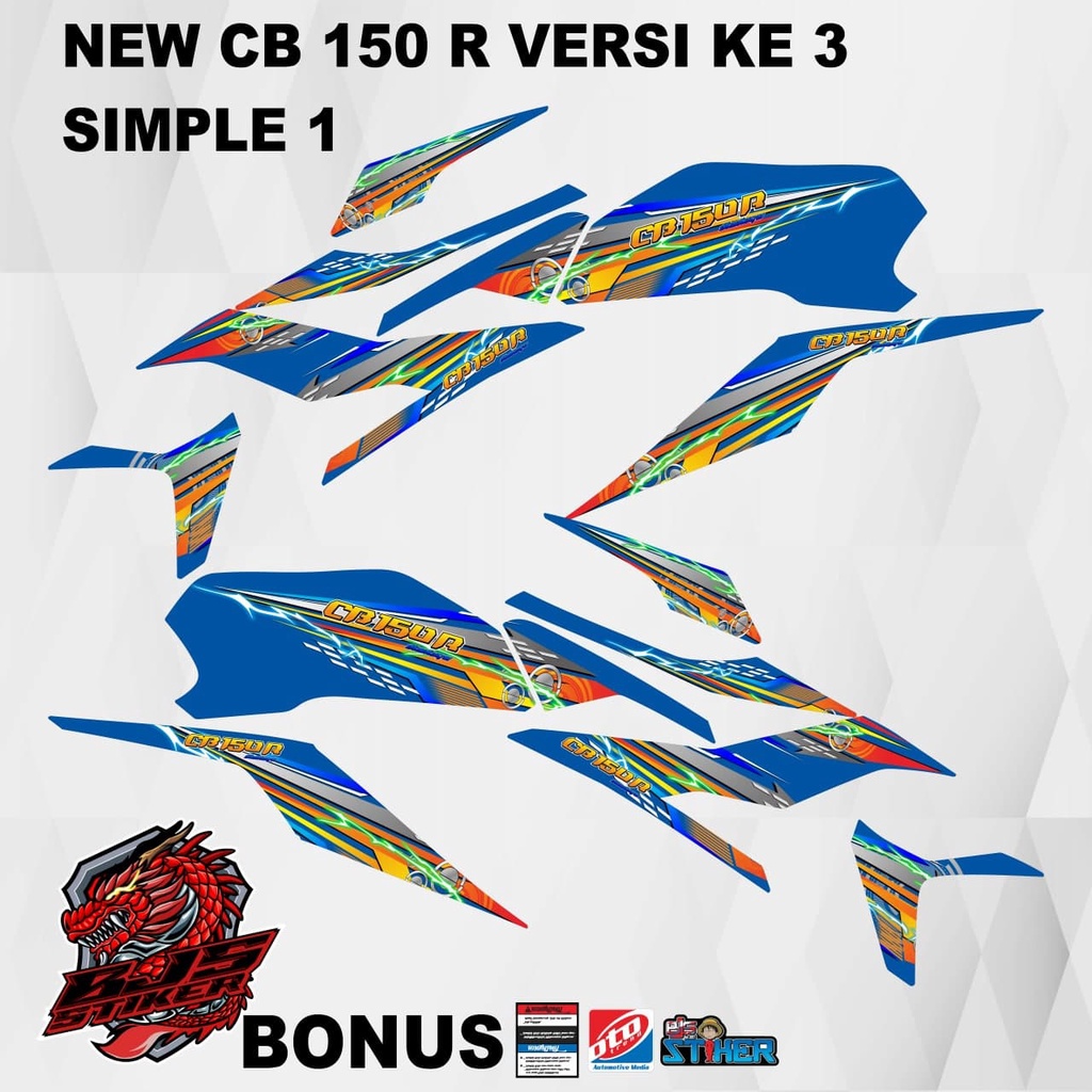 Jual Striping new cb 150 r v3 - Stiker Decal all new cb 150 r versi 3 ...