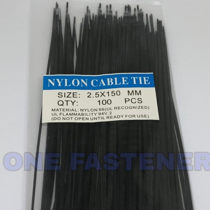 Jual Kabel Ties Cable Tie Kabel Tie 2.5X150 mm 15cm HITAM 100pc ...
